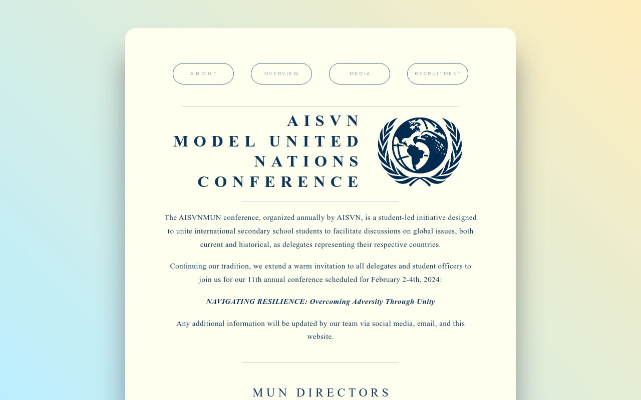 AISVNMUN Official Website